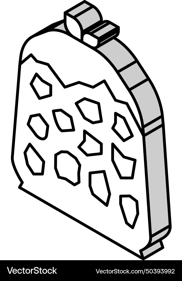 Bag stone isometric icon Royalty Free Vector Image