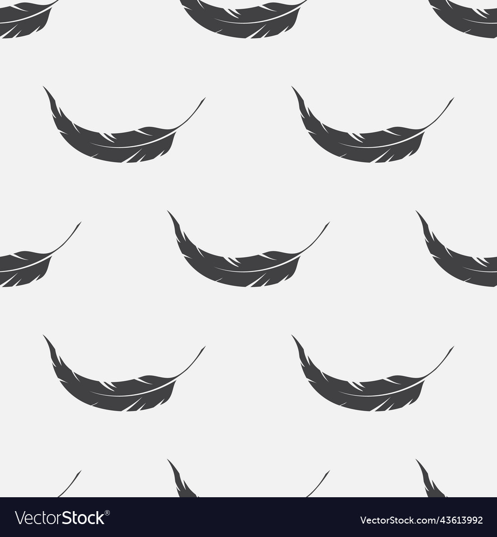 Bird feather seamless pattern background Vector Image