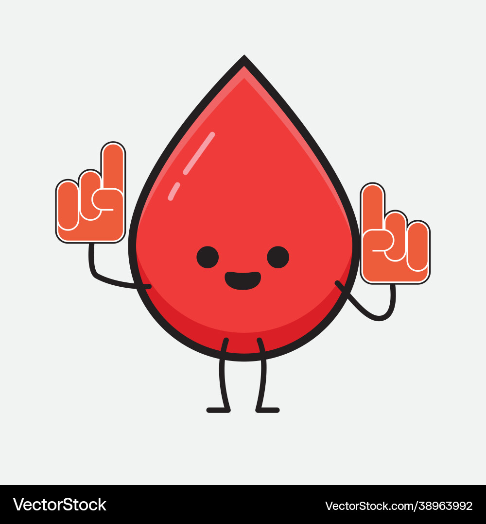 Blood character with cute face and simple body Vector Image