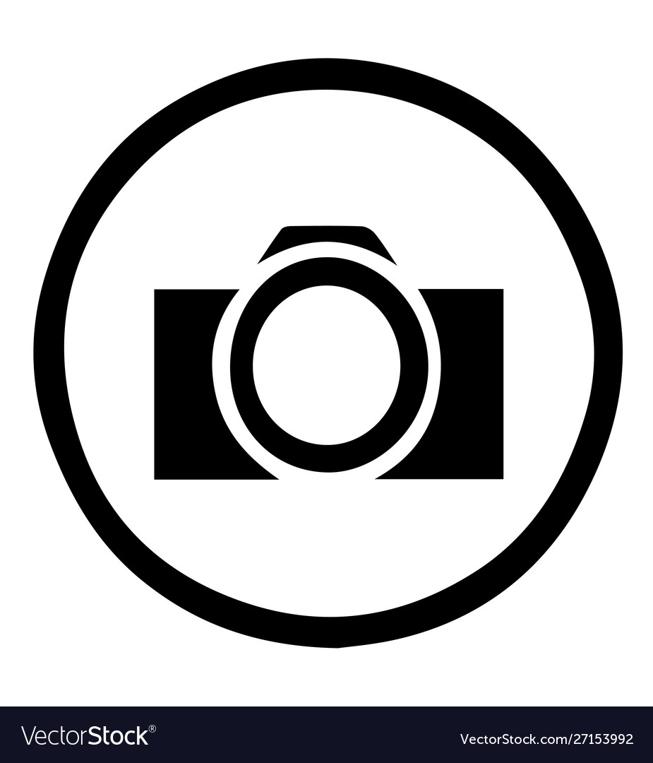 Camera icon on white background Royalty Free Vector Image