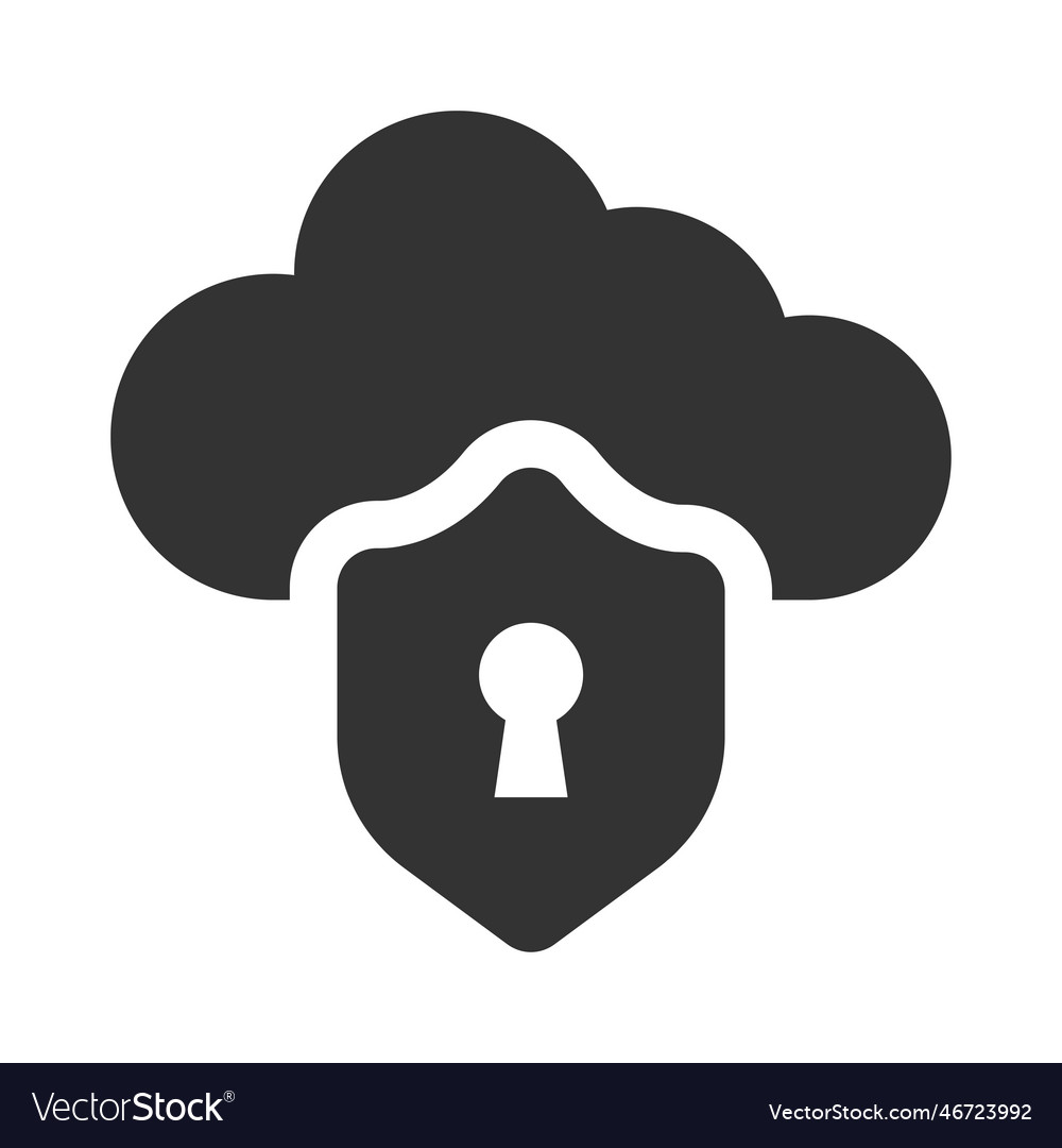 Cloud security icon Royalty Free Vector Image - VectorStock