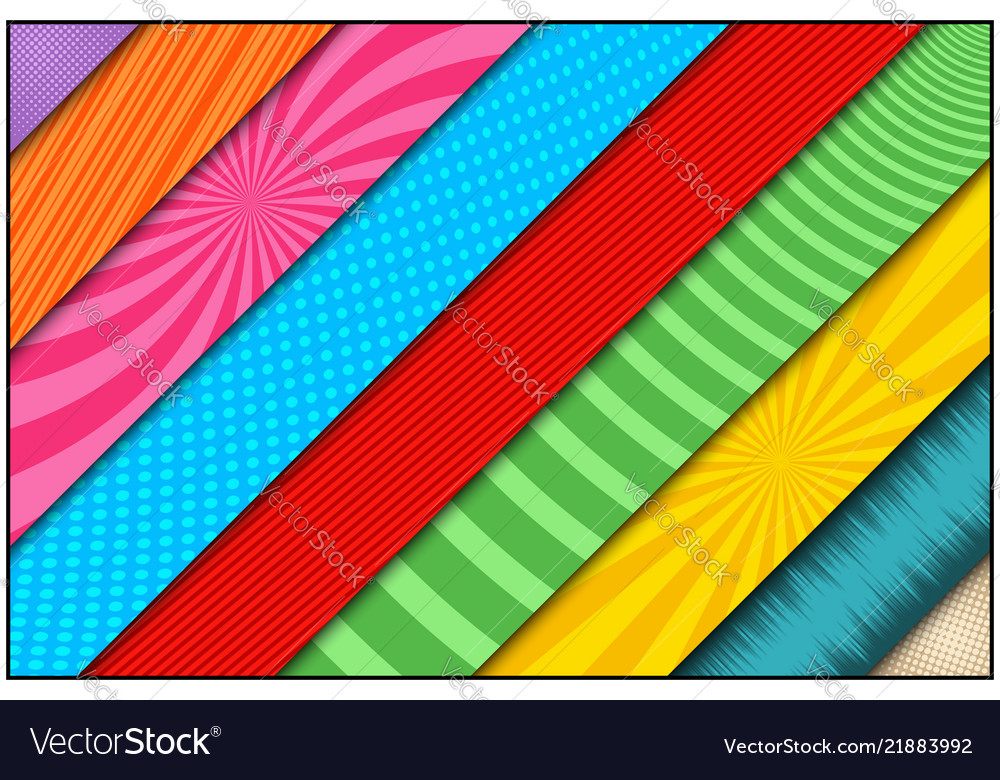 Comic bright banners set Royalty Free Vector Image