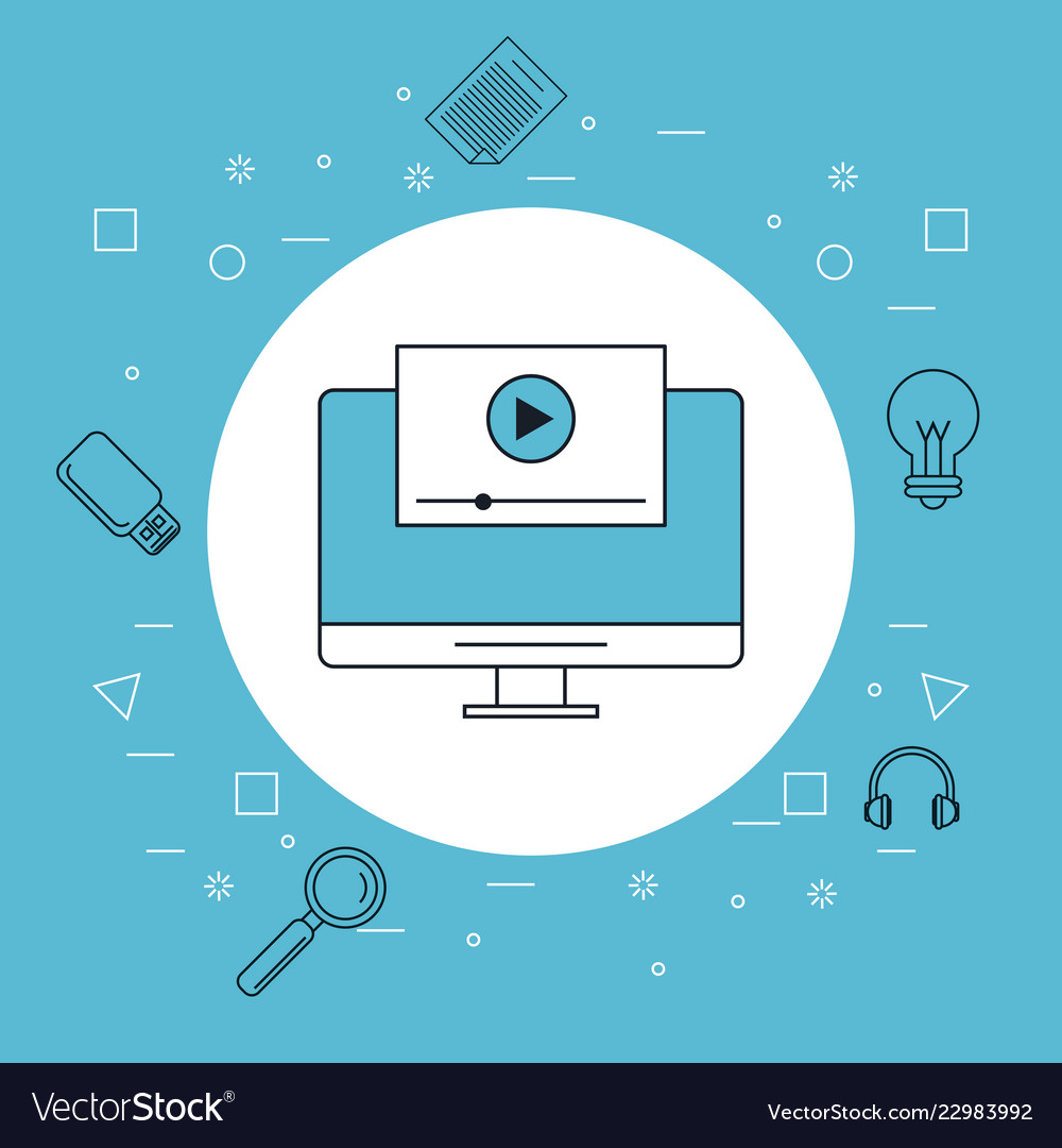 Computer internet tools Royalty Free Vector Image