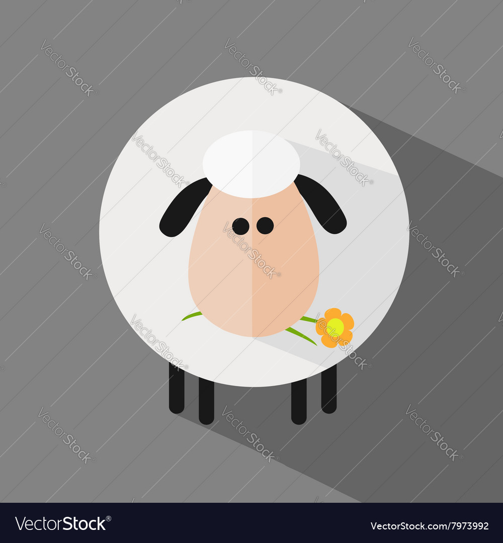 Cute sheep background Royalty Free Vector Image