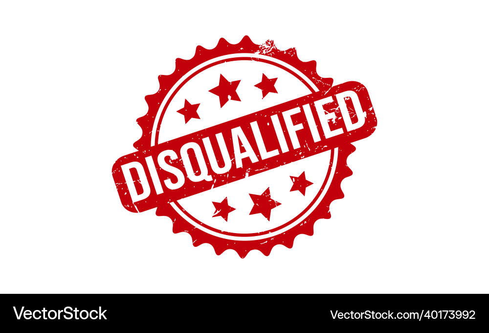 Disqualified Rubber Stamp Grunge Royalty Free Vector Image