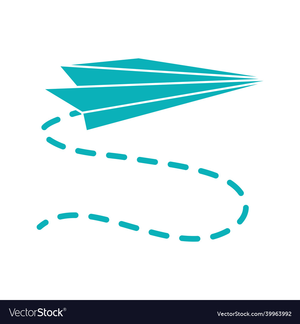 Flying paper plane Royalty Free Vector Image - VectorStock