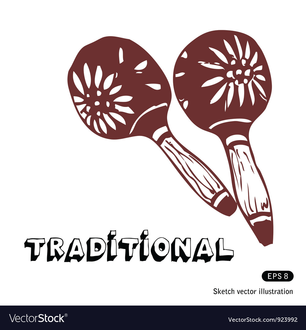 Maracas Royalty Free Vector Image - VectorStock
