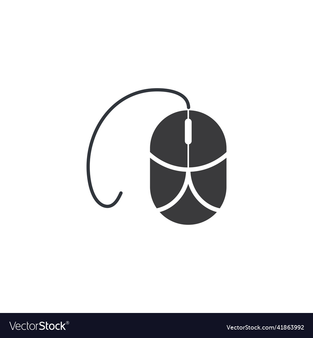 Mouse computer logo Royalty Free Vector Image - VectorStock