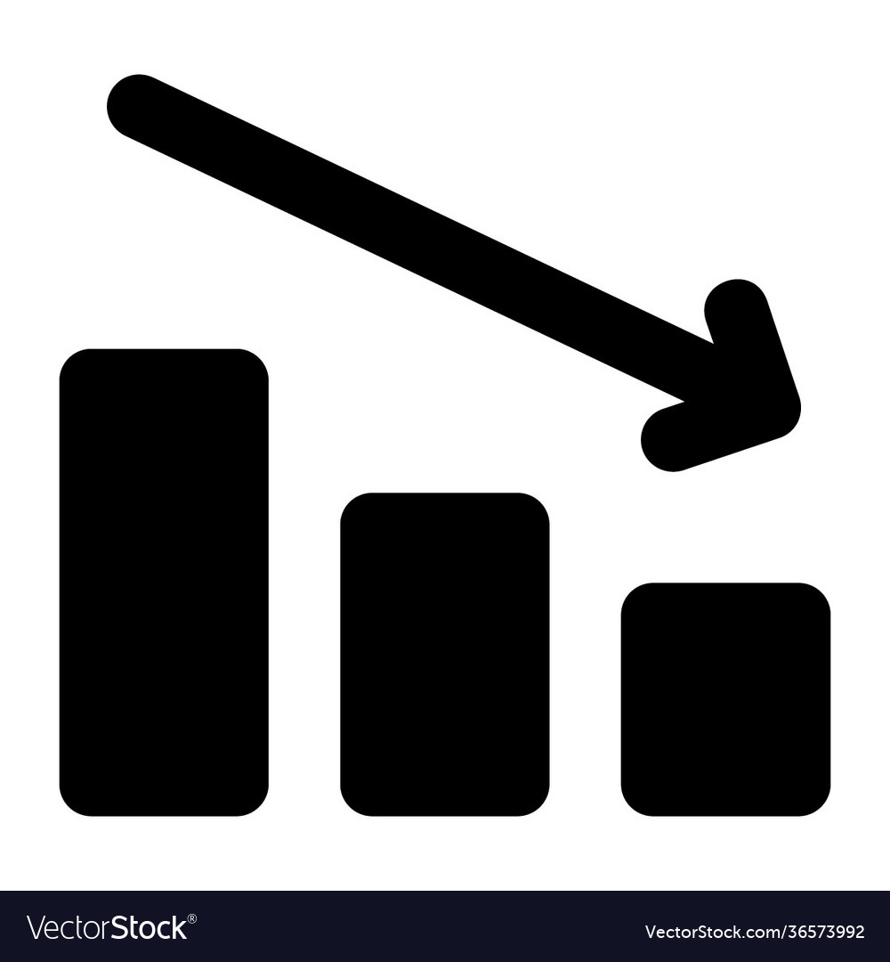 Recession chart Royalty Free Vector Image - VectorStock