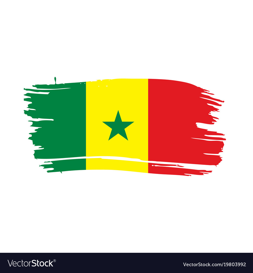 Senegal flag Royalty Free Vector Image - VectorStock