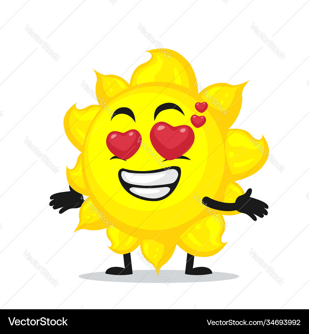 Sun mascot or character Royalty Free Vector Image