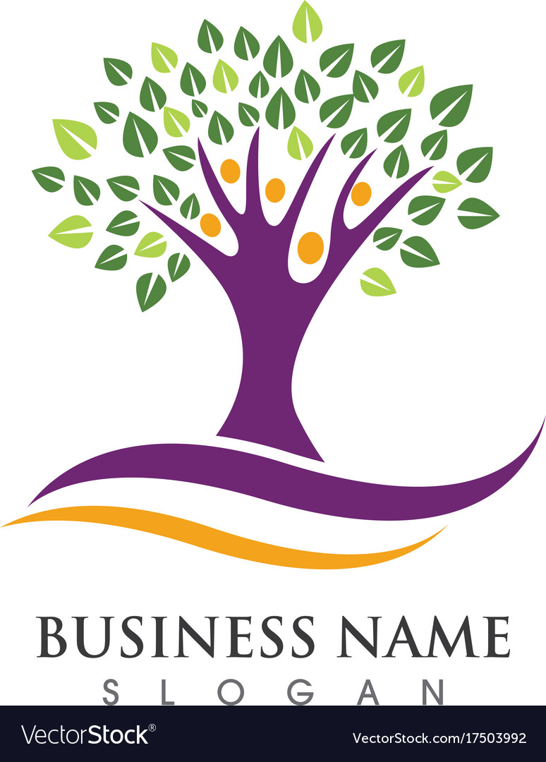 Tree icon logo template Royalty Free Vector Image