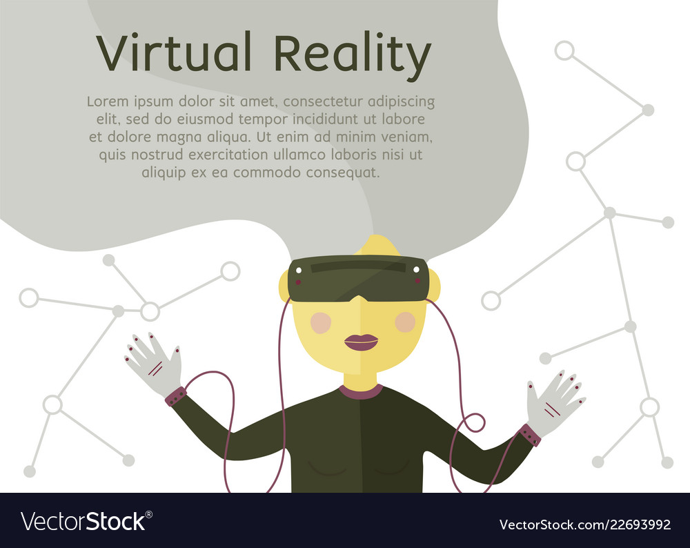 Virtual reality card Royalty Free Vector Image