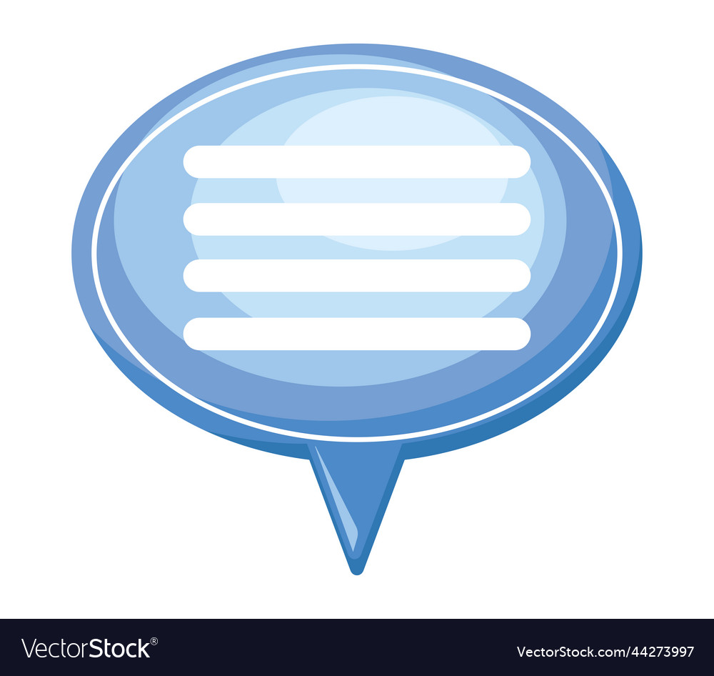 Blue speech bubble message Royalty Free Vector Image