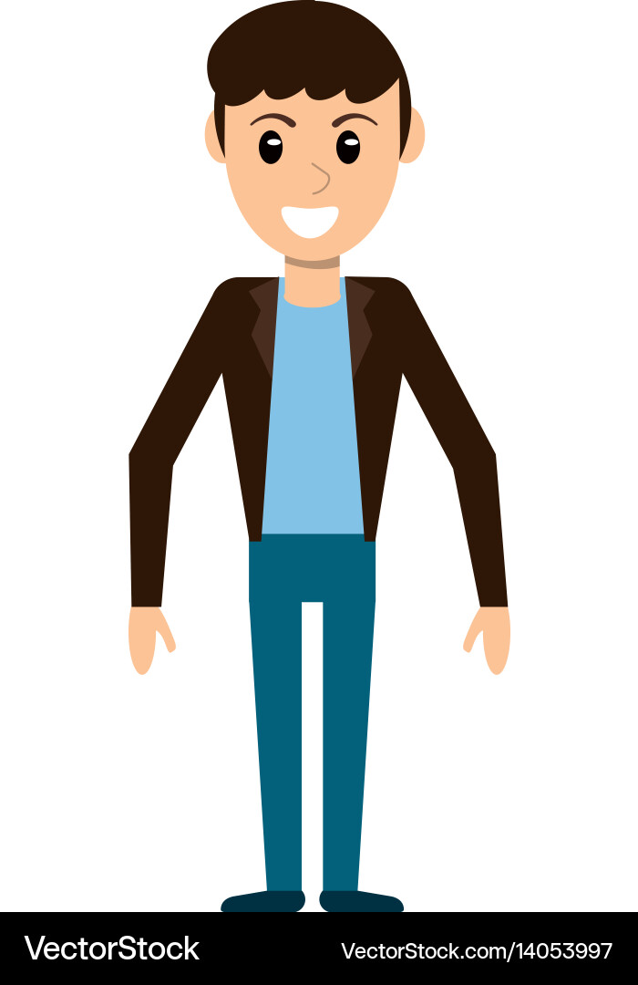 Character man male avatar standing Royalty Free Vector Image