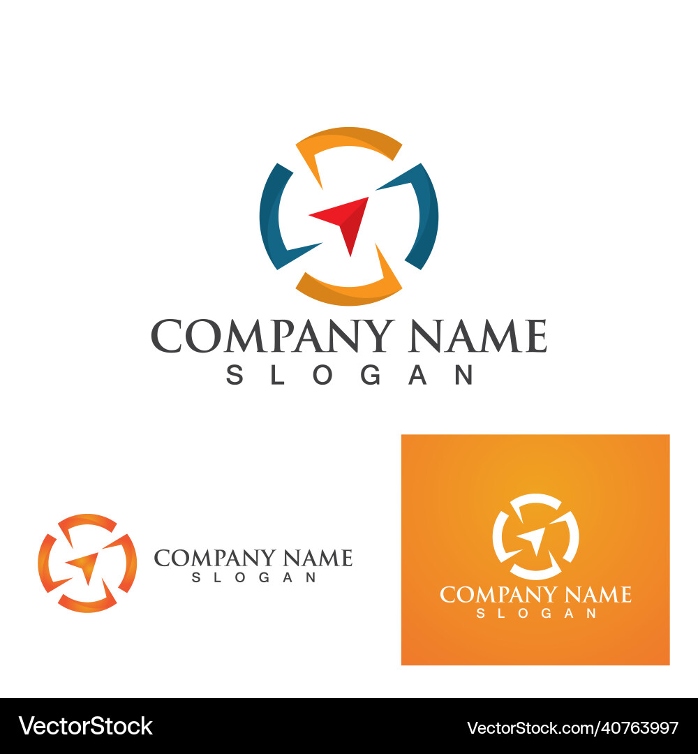 Compass logo signs and symbols Royalty Free Vector Image
