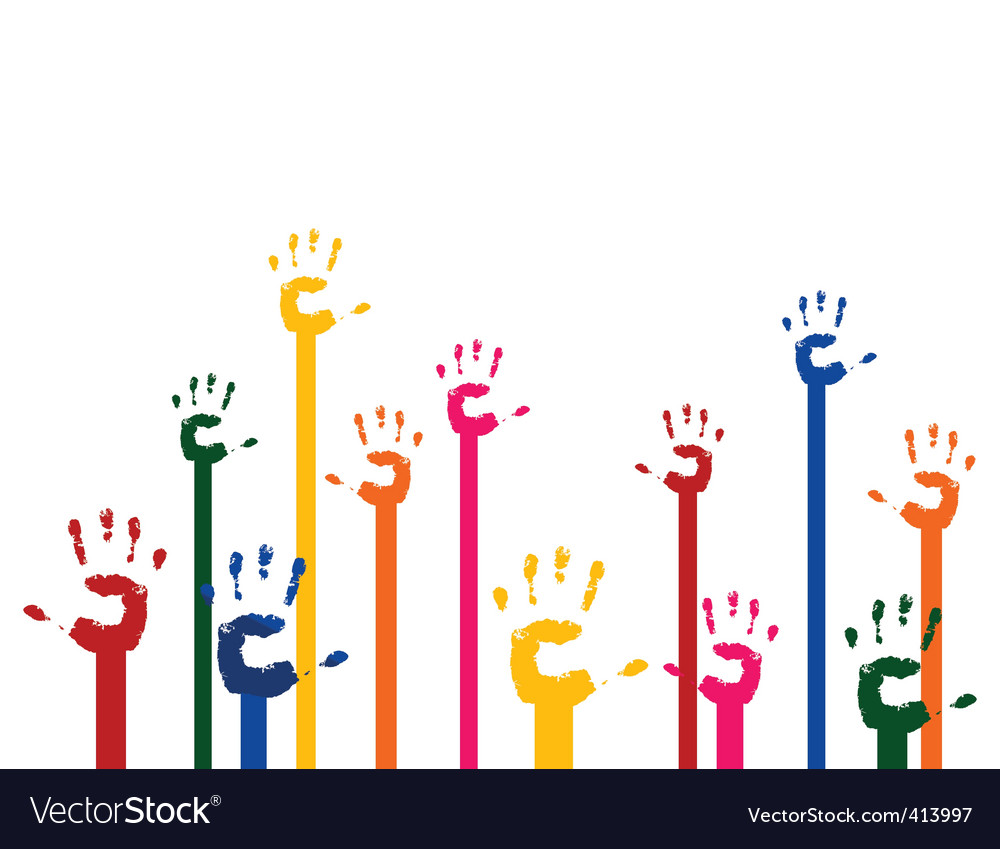 Hands upwards Royalty Free Vector Image - VectorStock