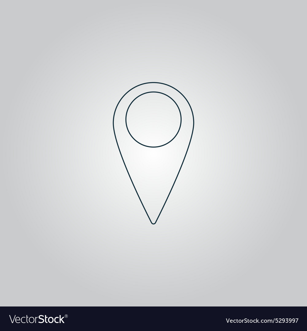 Mark icon pointer Royalty Free Vector Image - VectorStock