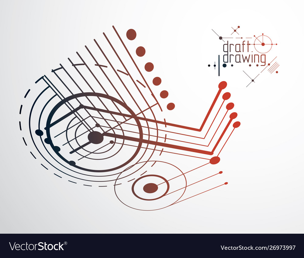Mechanical engineering technology abstract Vector Image