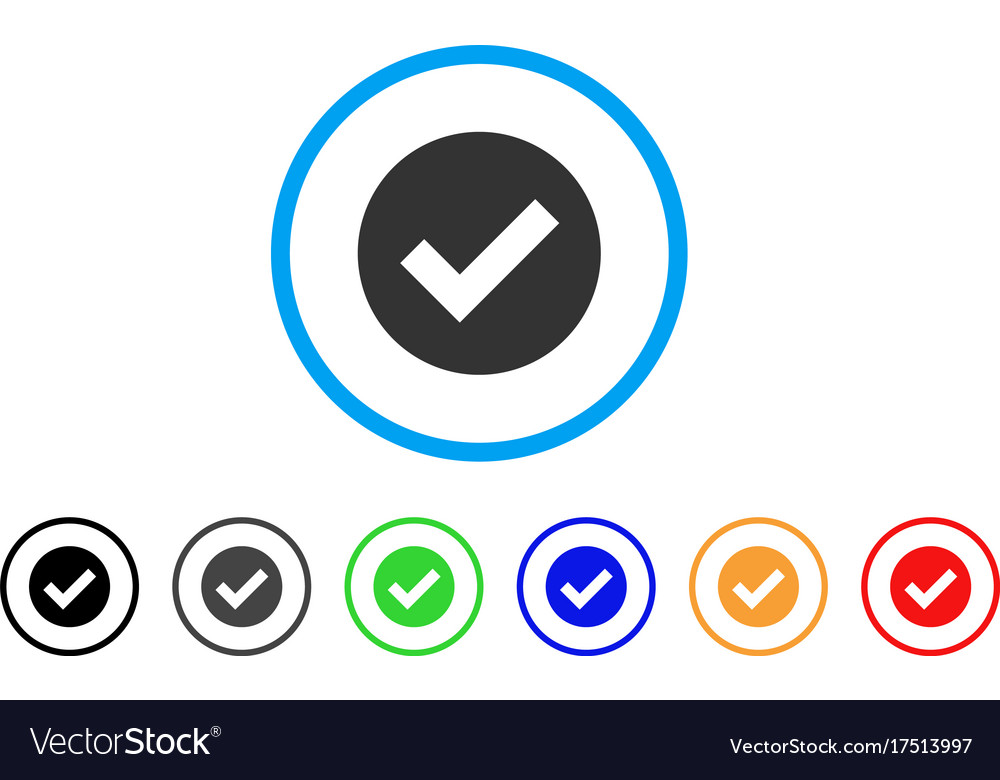 Ok rounded icon Royalty Free Vector Image - VectorStock