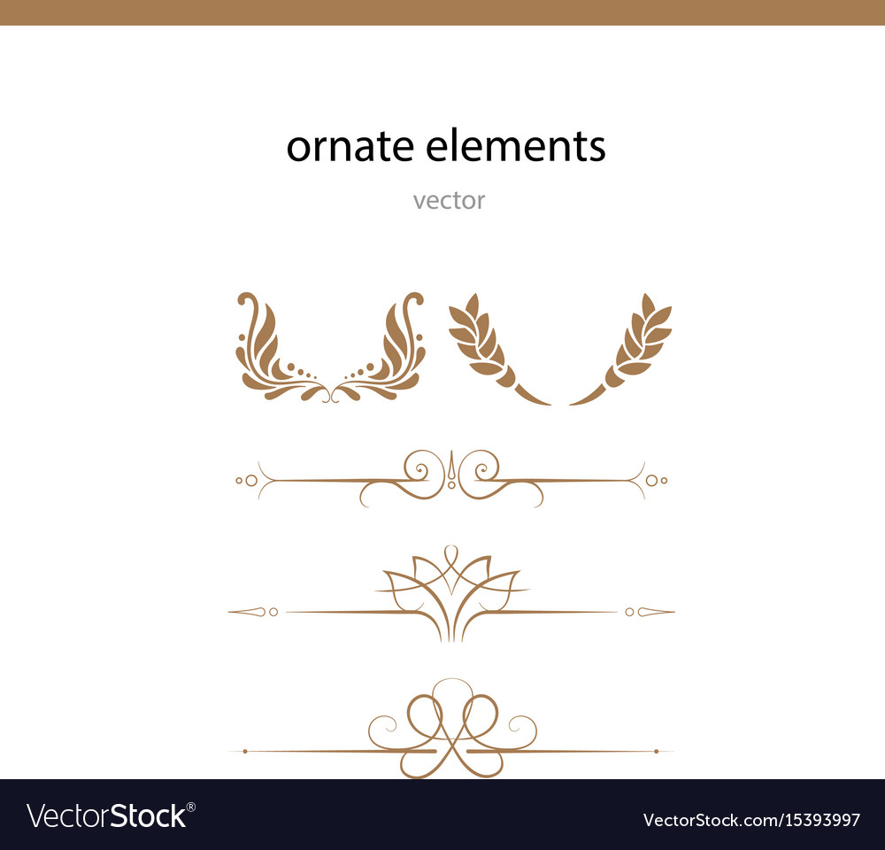 Ornate elements Royalty Free Vector Image - VectorStock
