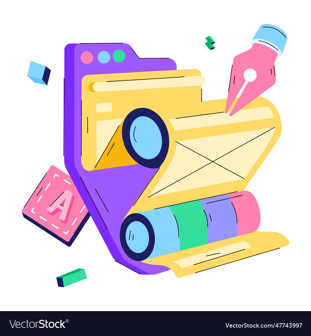 Pen designing Royalty Free Vector Image - VectorStock