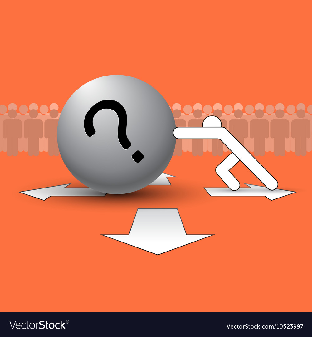 Question and man Royalty Free Vector Image - VectorStock