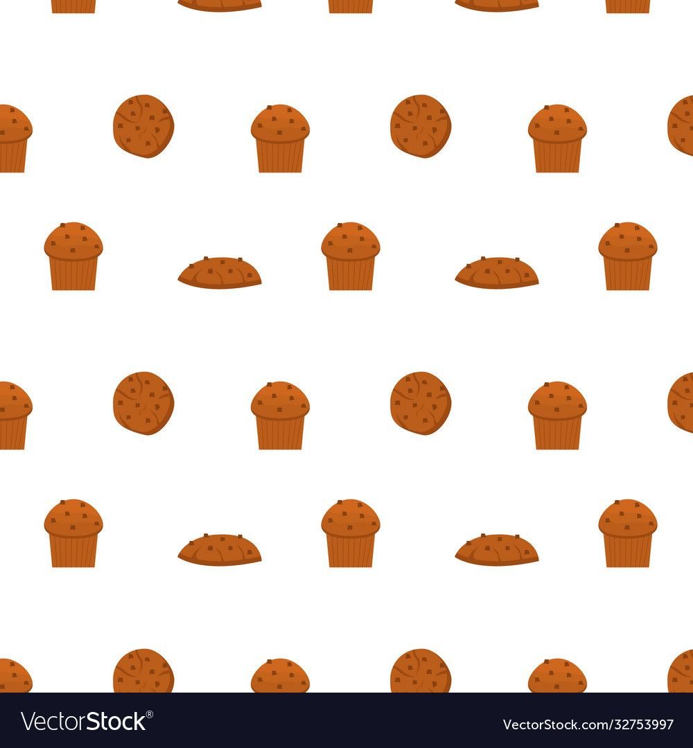 Seamless pattern with different types pastries Vector Image