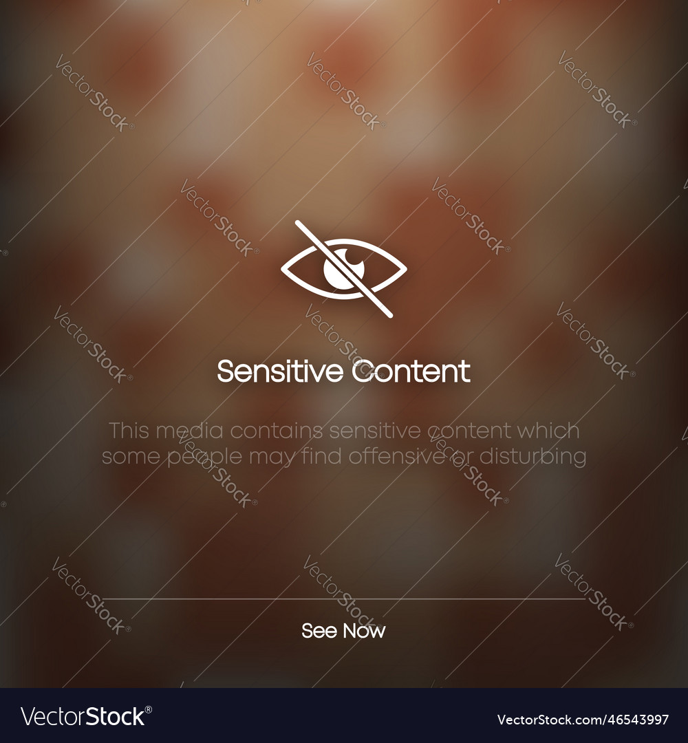 Sensitive photo content explicit video Royalty Free Vector