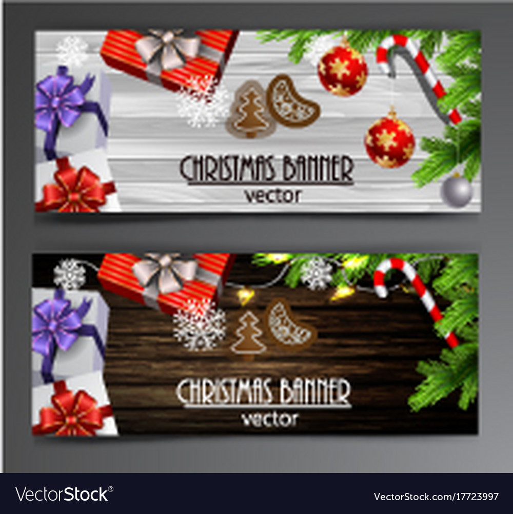 Year web banner set Royalty Free Vector Image - VectorStock