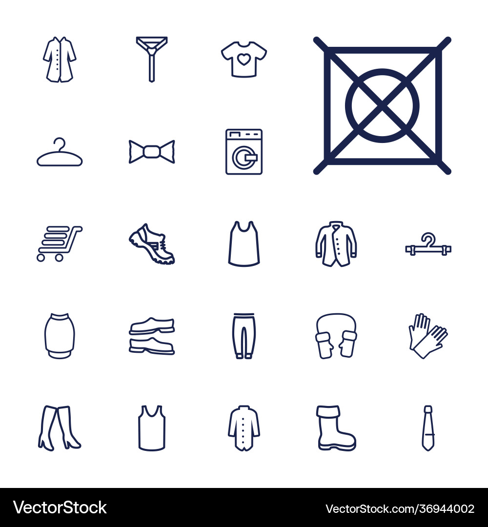 22 clothing icons Royalty Free Vector Image - VectorStock