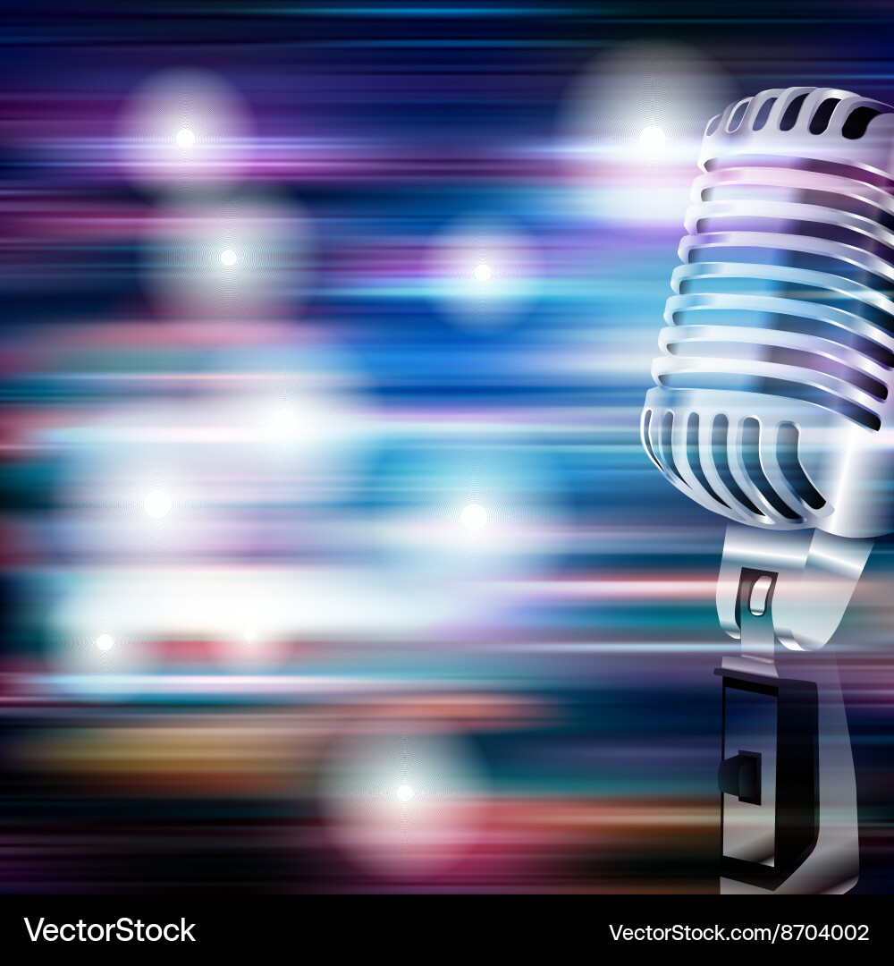 Abstract blue white music background with retro Vector Image