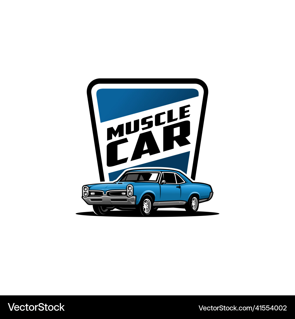 American muscle car logo Royalty Free Vector Image
