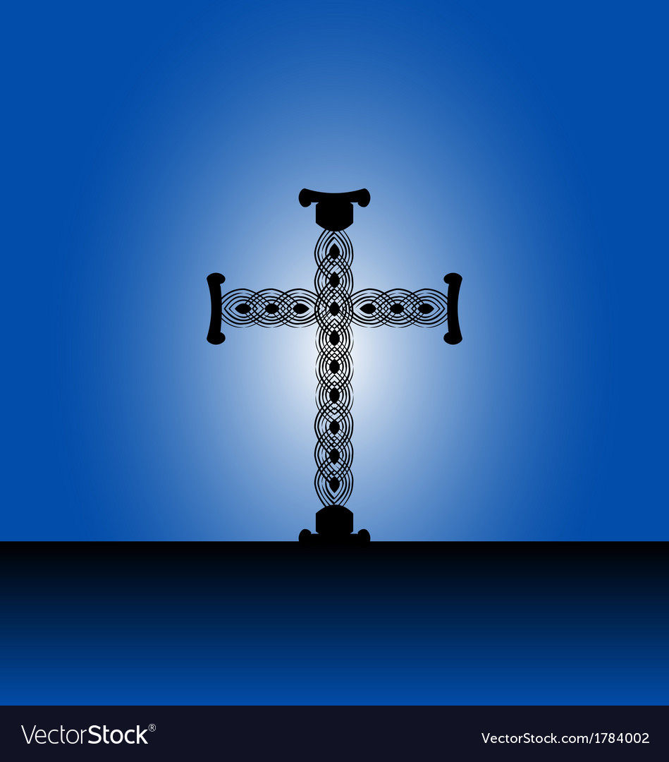 Cross with light Royalty Free Vector Image - VectorStock