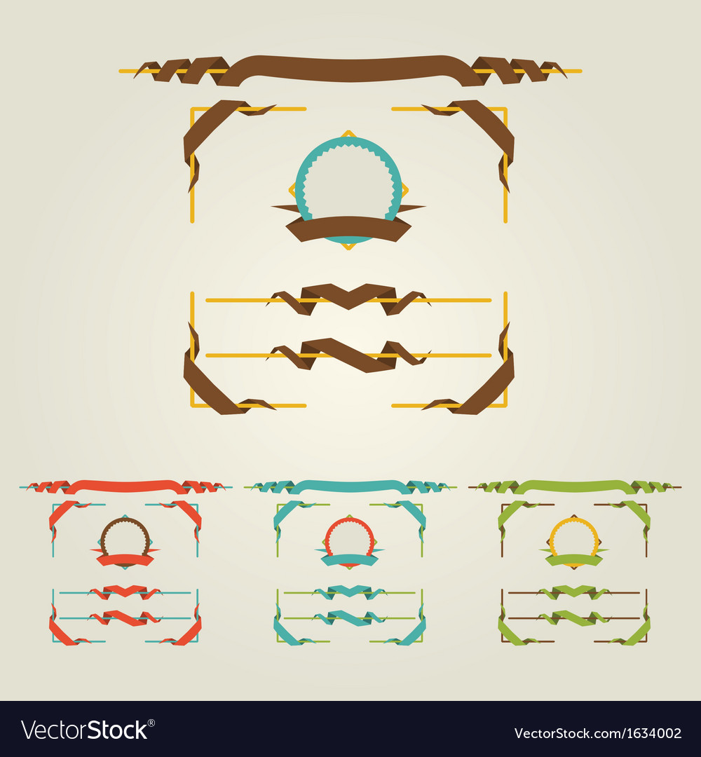 Flat page decorations Royalty Free Vector Image
