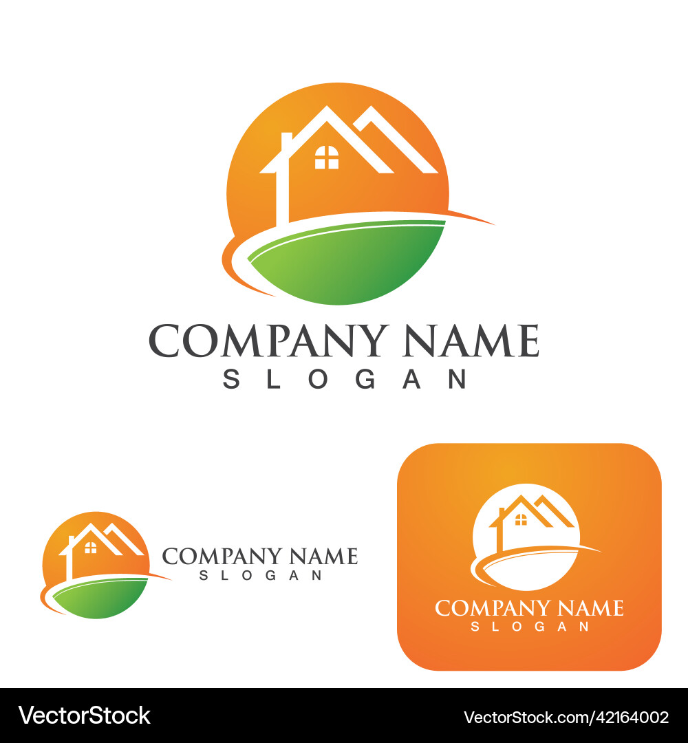 Home and building logo and symbol Royalty Free Vector Image
