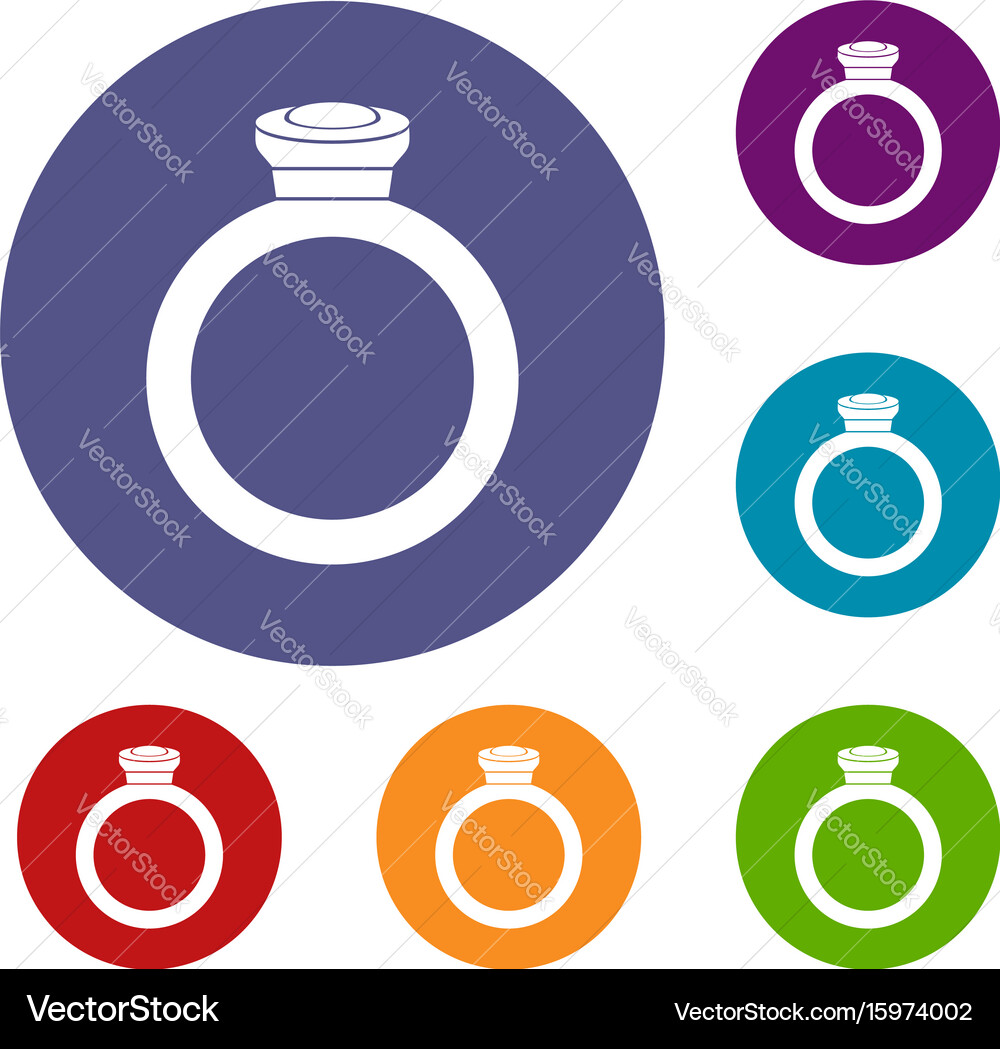 Ring icons set Royalty Free Vector Image - VectorStock