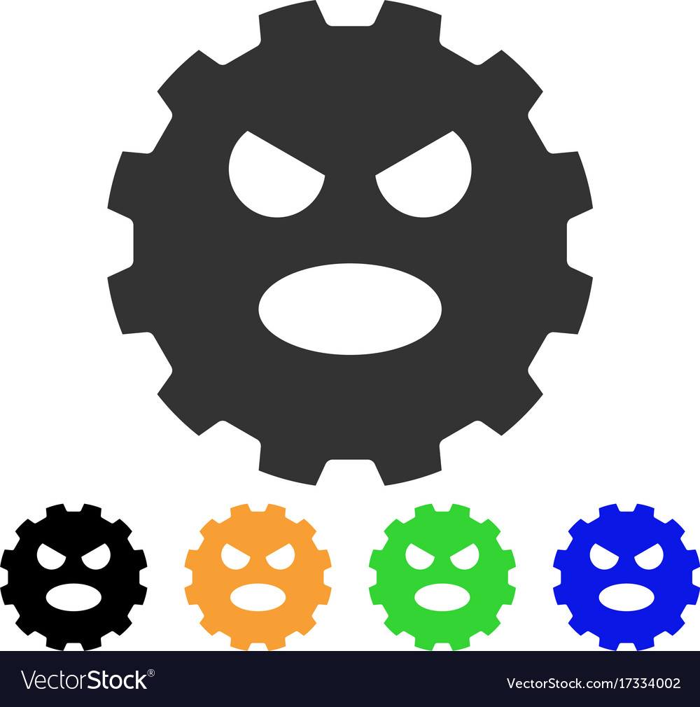 Scream smiley gear icon Royalty Free Vector Image Scream smiley gear icon Royalty Free Vector Image
