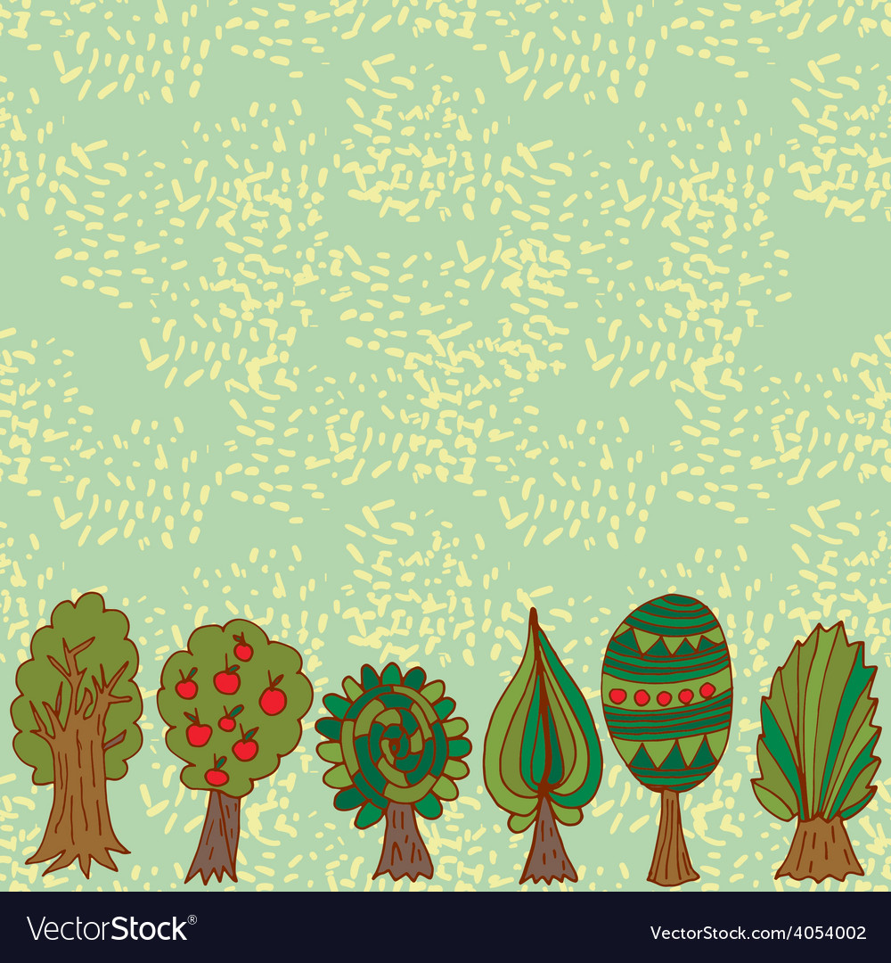 Seamless hand-drawn border pattern with doodle Vector Image