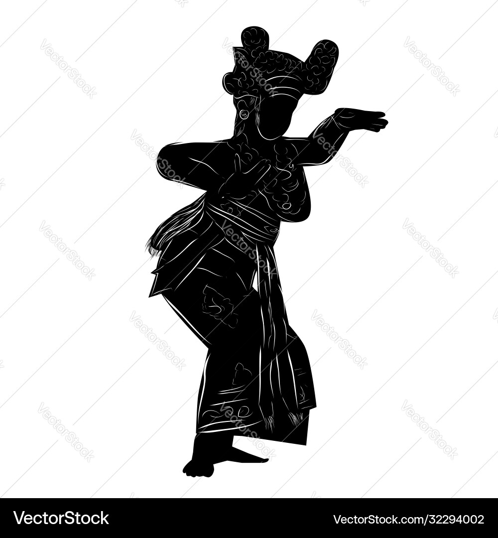 Simple hand draw sketch and silhouette young Vector Image