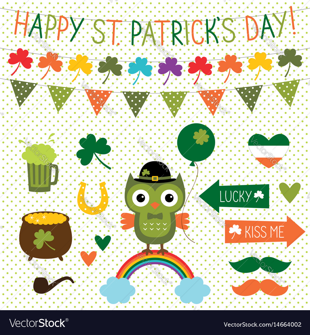 St patricks day set Royalty Free Vector Image - VectorStock