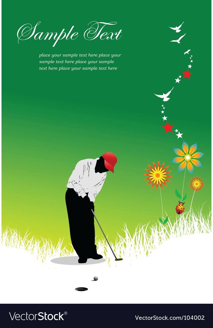 Summer golf Royalty Free Vector Image - VectorStock