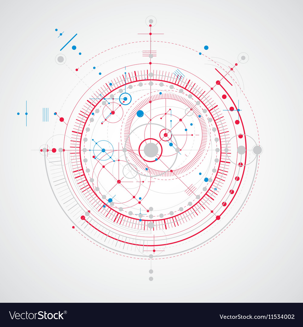 Technical plan abstract engineering draft for use Vector Image