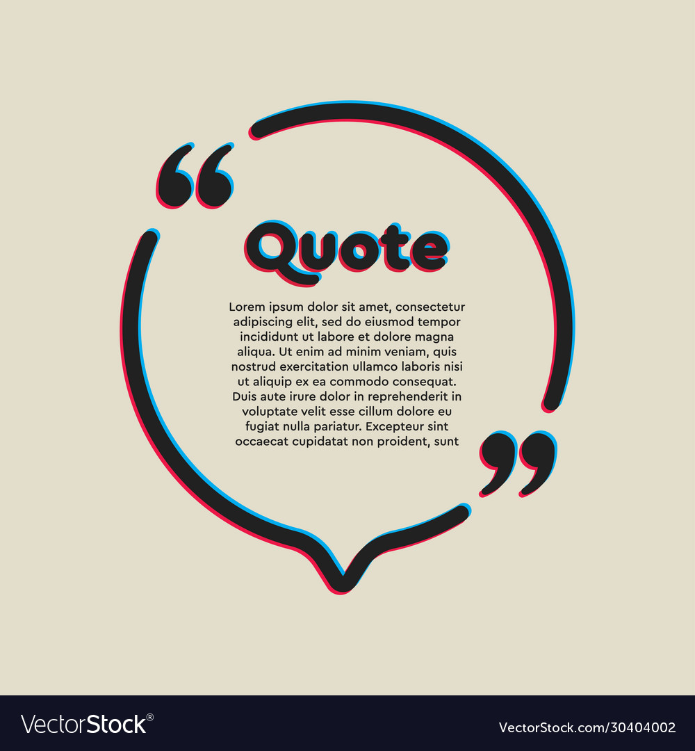 Template a creative quote bracket circle Vector Image