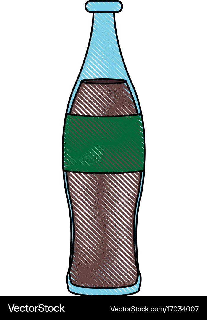 Beverage cola soda carbonated drink bottle Vector Image