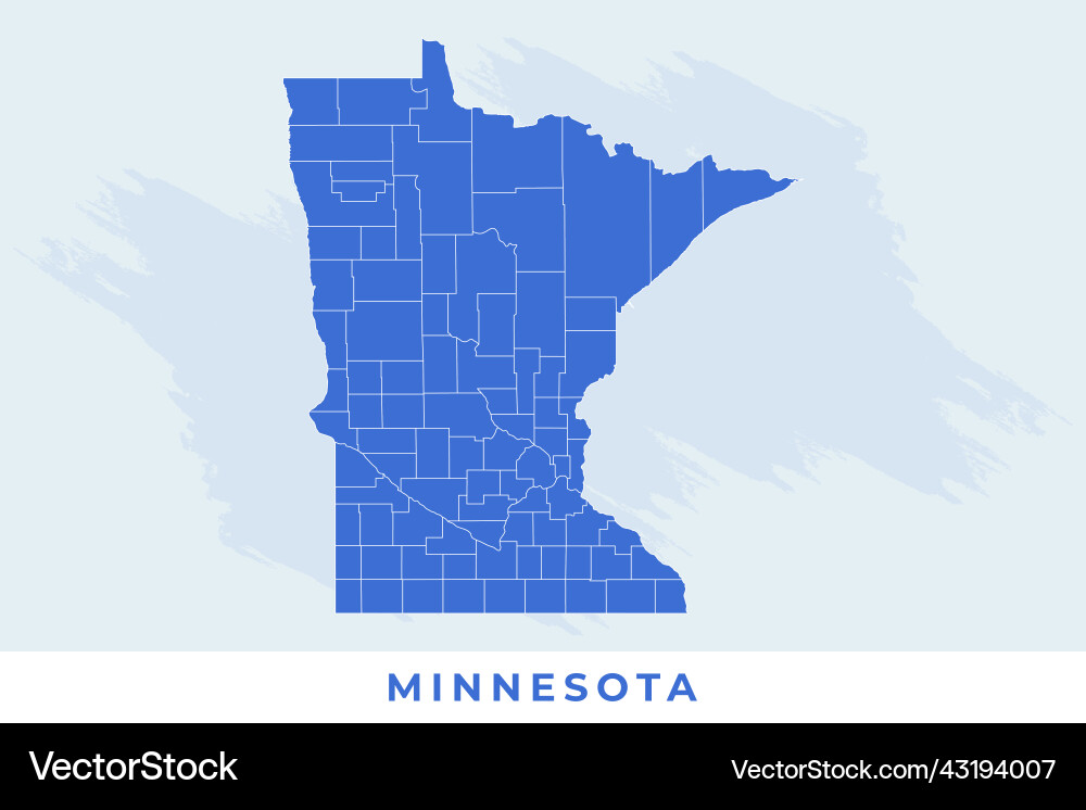 National map of minnesota Royalty Free Vector Image
