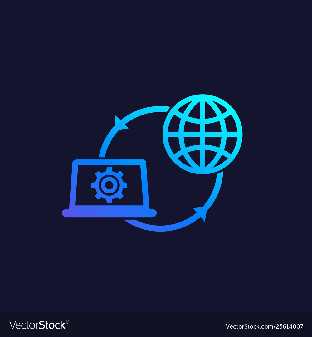 Network configuration and settings Royalty Free Vector Image