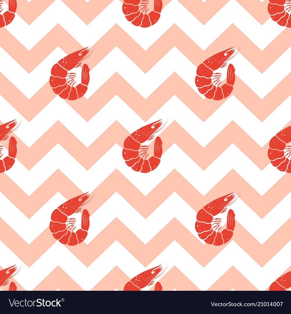 Pattern with shrimp Royalty Free Vector Image - VectorStock