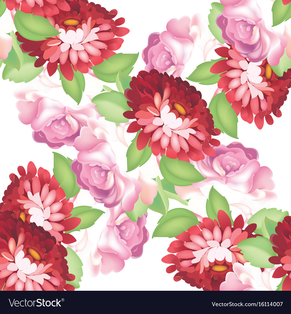 Seamless rose pattern Royalty Free Vector Image
