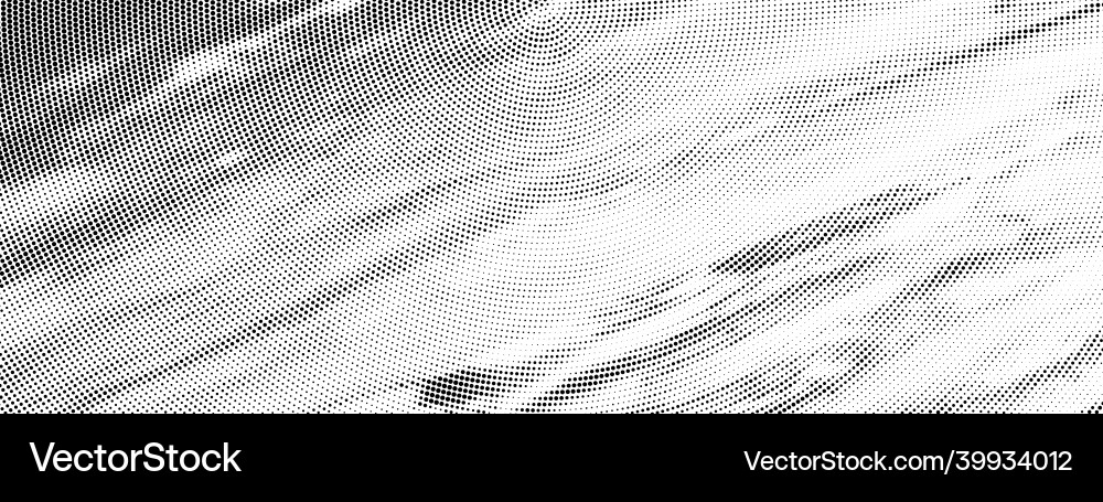 Abstract black and white monochrome halftone Vector Image